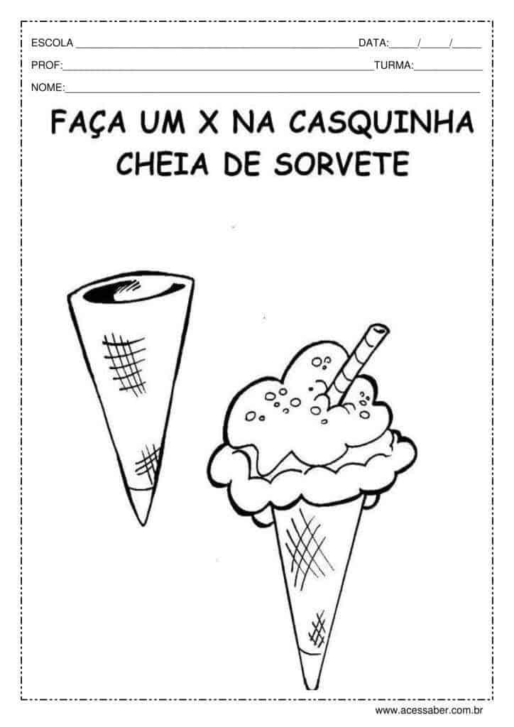 Atividade de percepção visual: Cheio ou vazio - Acessaber